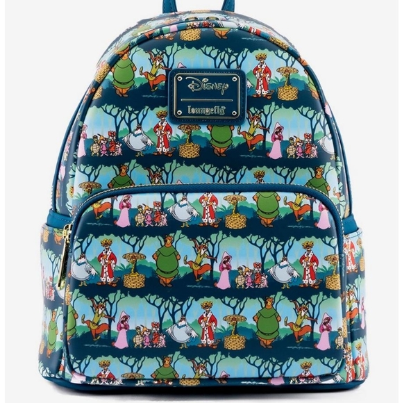 Loungefly | Bags | Loungefly Disney Aop Robin Hood Mini Backpack ...